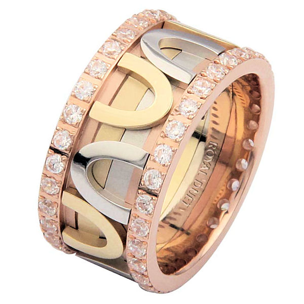 68743210DE Tri-Color Diamond Eternity Ring